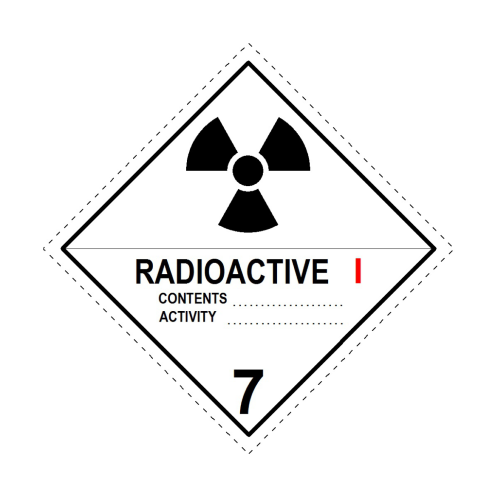 Class 7 - Radioactive Material, Category I-White Label - ORP DG PRO shop Class 7 - Radioactive Material, Category I-White Label - ORP DG PRO shop