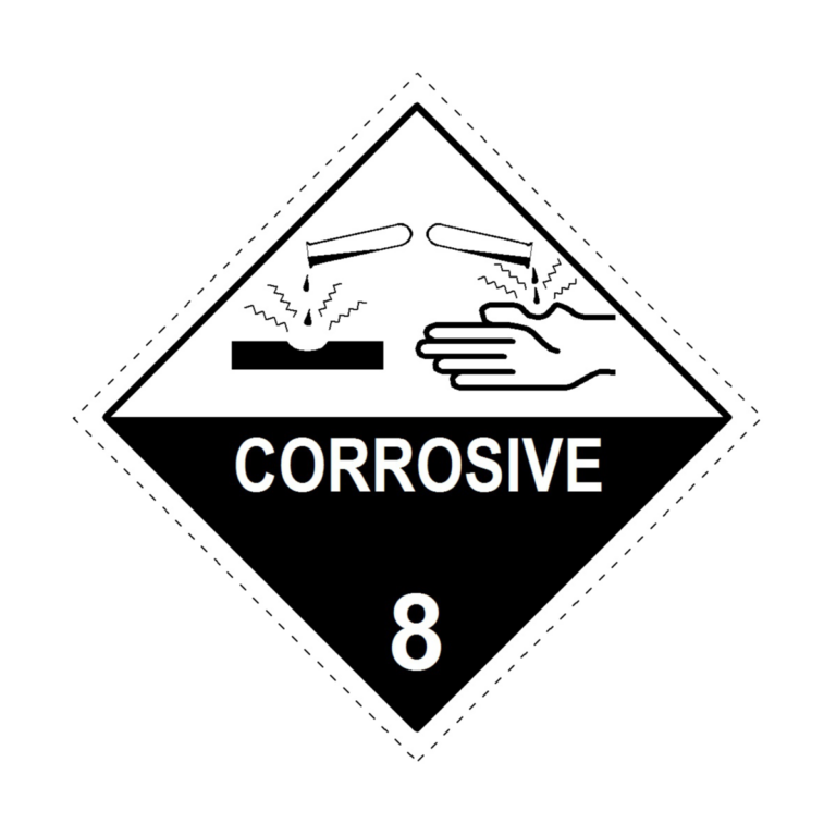 Class 8 Corrosive Substances Label - ORP DG PRO