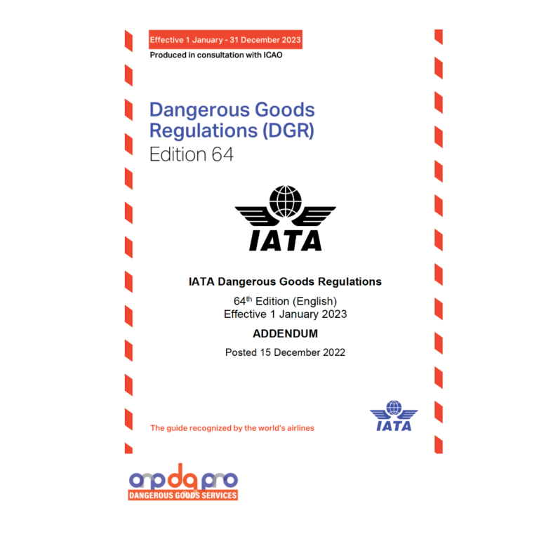 Addendum to the 2023 IATA DGR (64th edition) - Dangerous Goods Compliance
