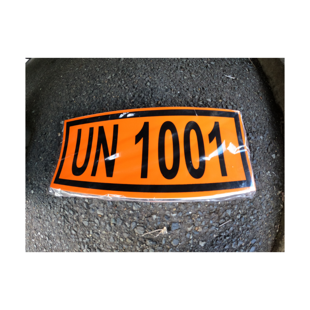 Orange UN number placard - Printed - Dangerous Goods Compliance